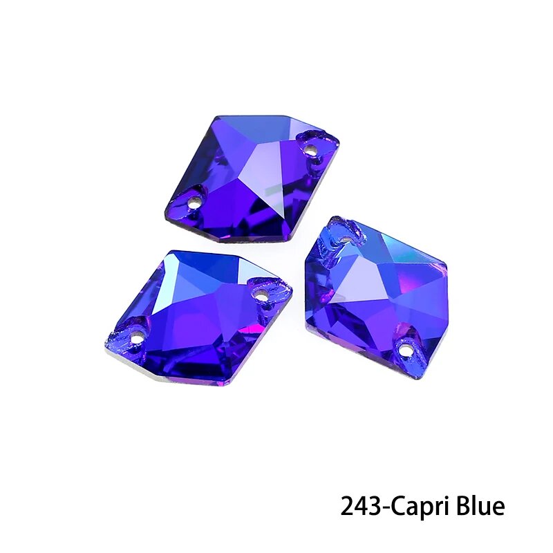 Кристаллы Swarovski 243 Capri Blue, 21X27 мм, синий