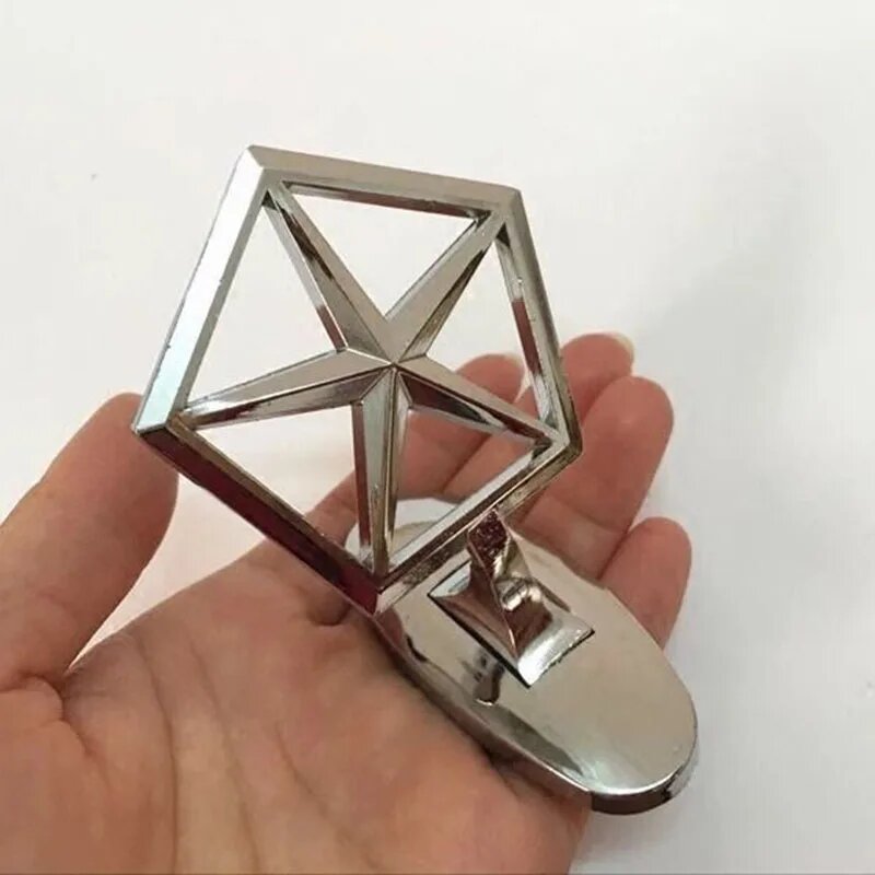 1 шт. пятиконечная звезда автомобильные 3D металлические наклейки Передняя крышка автомобильный Стайлинг для Dodge пентаграммы Chrysler Автомобильные внешние аксессуары