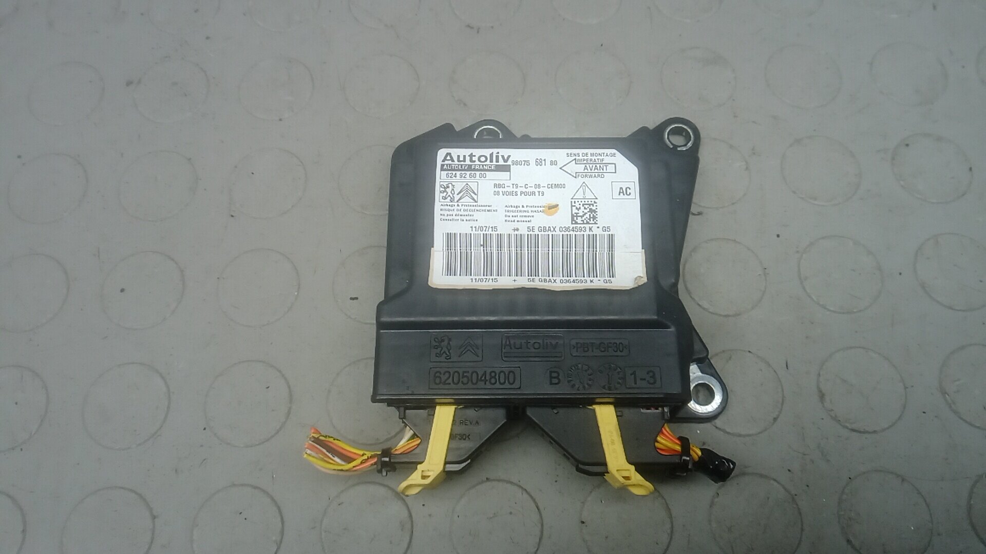 Блок управления airbag PEUGEOT 308 2, Номер 9807568180