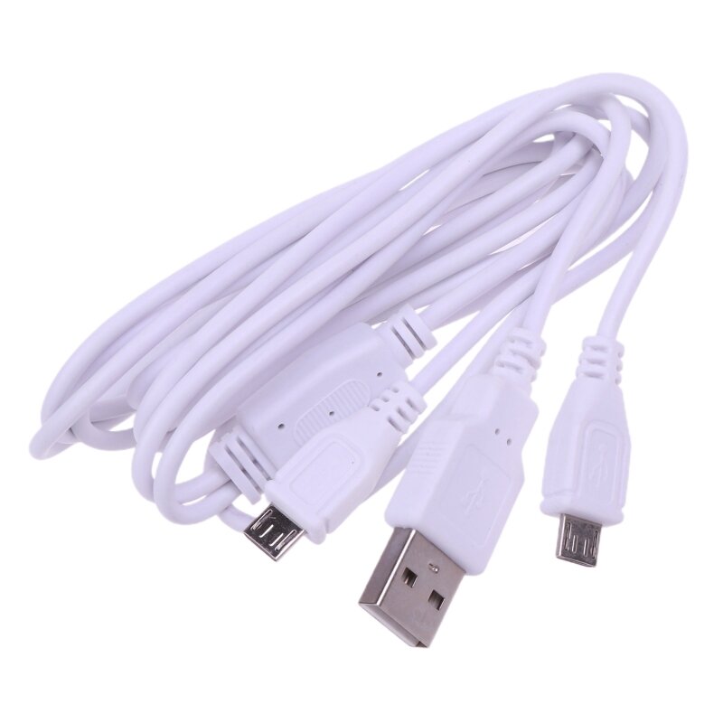 Кабель для зарядки от USB к двойному разъему Micro USB-2 м