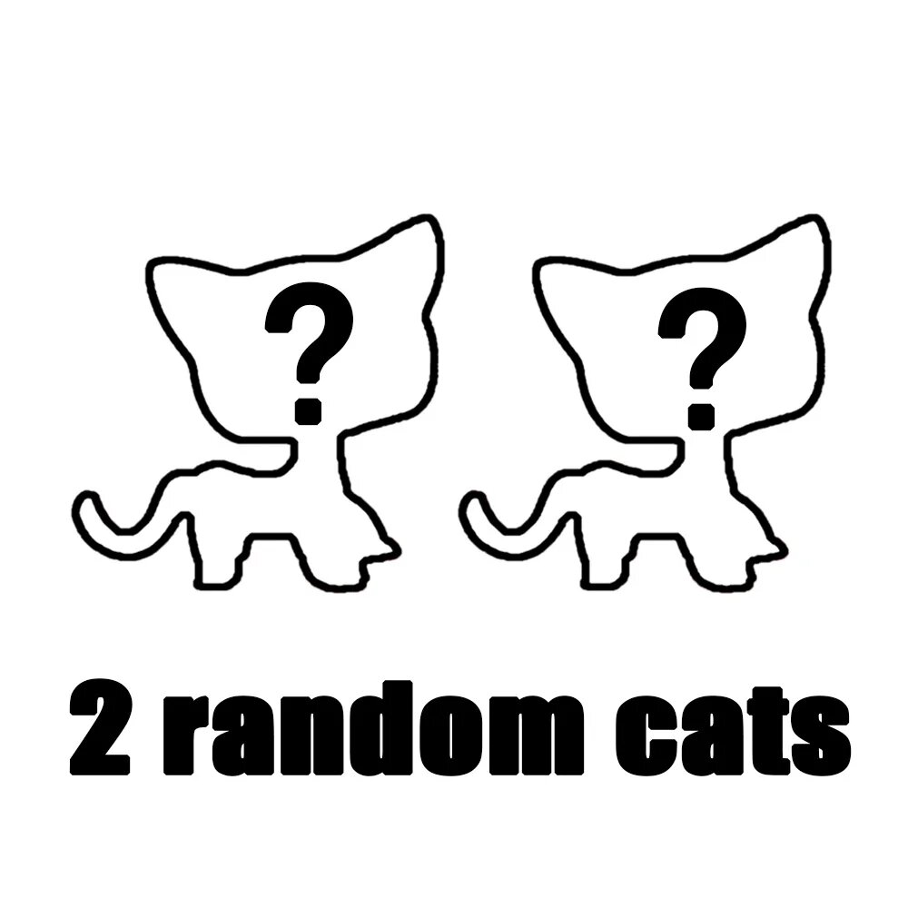 Фигурки Littlest Pet Shop, Andralyn, виниловые кошки и собаки 2 random cats