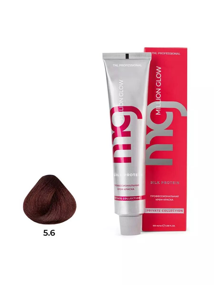 Крем-краска для волос Million glow Private collection Silk protein 5.6
