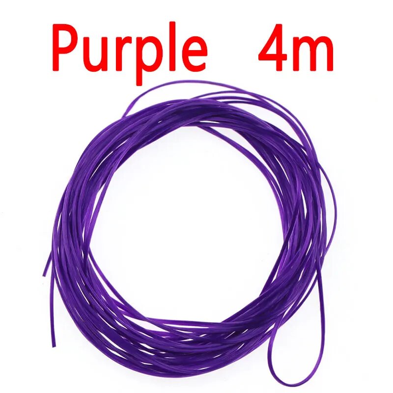 Bimoo 4М 0,6 мм эластичная леска для вязания мух Фиолетовый, Purple 4M