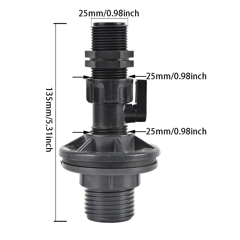 Комплект клапанов для дождевой бочки ПВХ 1/2 3/4 дюйма N