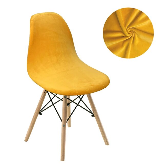 Бархатный чехол для стула airldianer Желтый, Golden