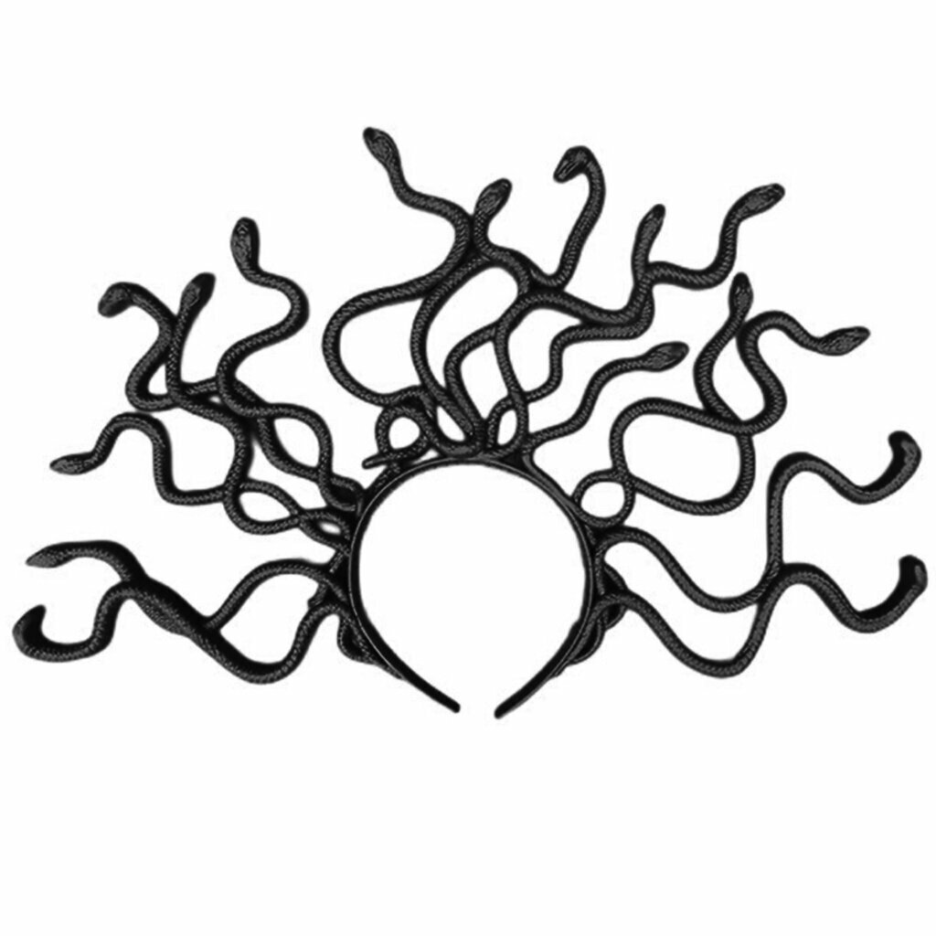 Пряжка С Головой Змеи на Хэллоуин -Большая Черная Корона Медузы