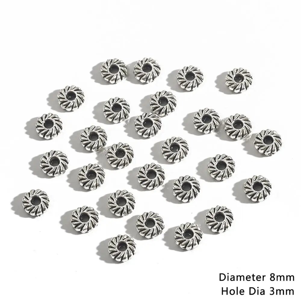 Бусины-разделители для бижутерии, серебристые, Celadon, 30-200 шт 30pcs