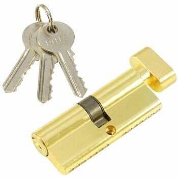 Цилиндр дневной мини профиль, Baodly NW (70мм 35*35 ) , ключ/вертушка, золото