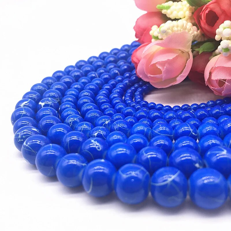 Бусины стеклянные HWYCRRGT 6/8/10 мм 10mm(20pcs), 19