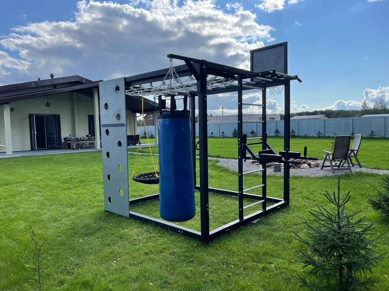 Площадка спортивная "Куб", 12 в 1, для детей, наземная, модульная