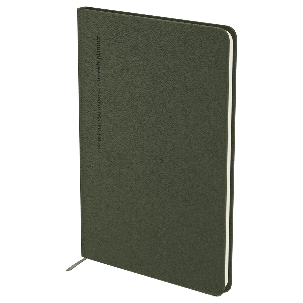 Еженедельник недатированный, B5, 64л, твердый переплет, кожзам, BG "Palm. Dark khaki", хаки