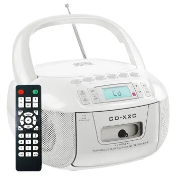 Проигрыватель компакт-дисков CD проигрыватели Boombox Cassette CD Player Bluetooth Radio Стереозвук с дистанционным управлением