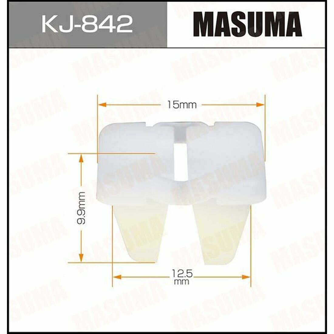 Клипса автомобильная (автокрепеж) для японских автомобилей Masuma KJ-842 50шт.