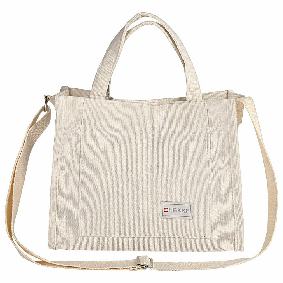 Сумка шоппер HEIKKI MINI (хейки), вельвет, 25х20 см, бежевый, 272440, 272440