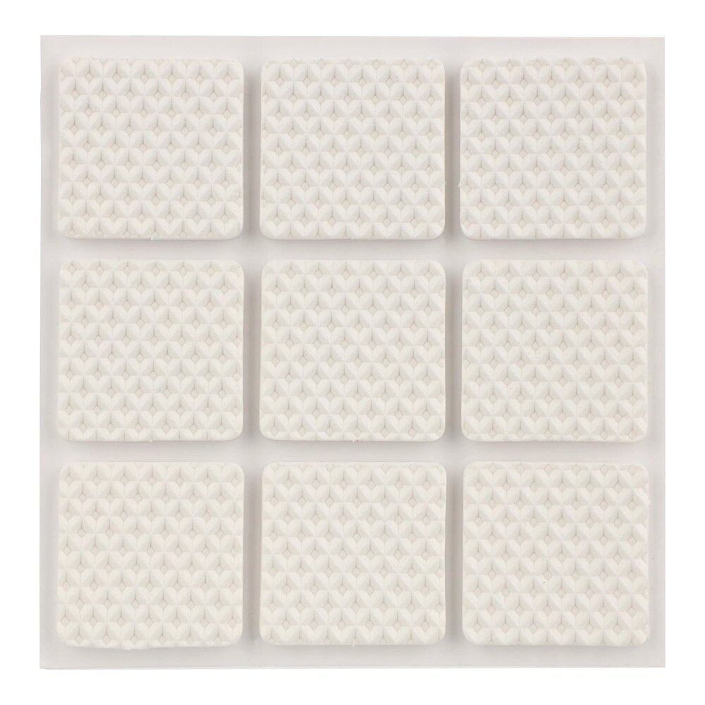 Подпятники FIXBERG самоклеящиеся, ЭВА, 25 х 25 мм, белые, 9 штук