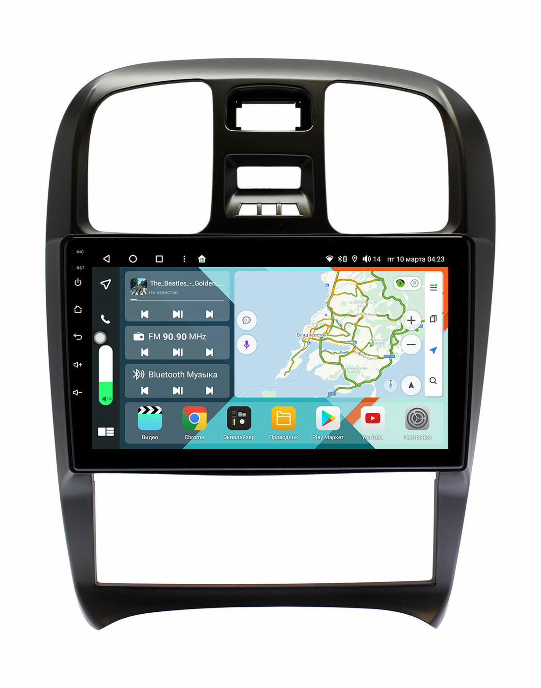 Магнитола Hyundai Sonata 2004 - 2008 9 дюймов, 4/64GB, 8 ядер, DSP, 4G, Android 10 / Wide Media