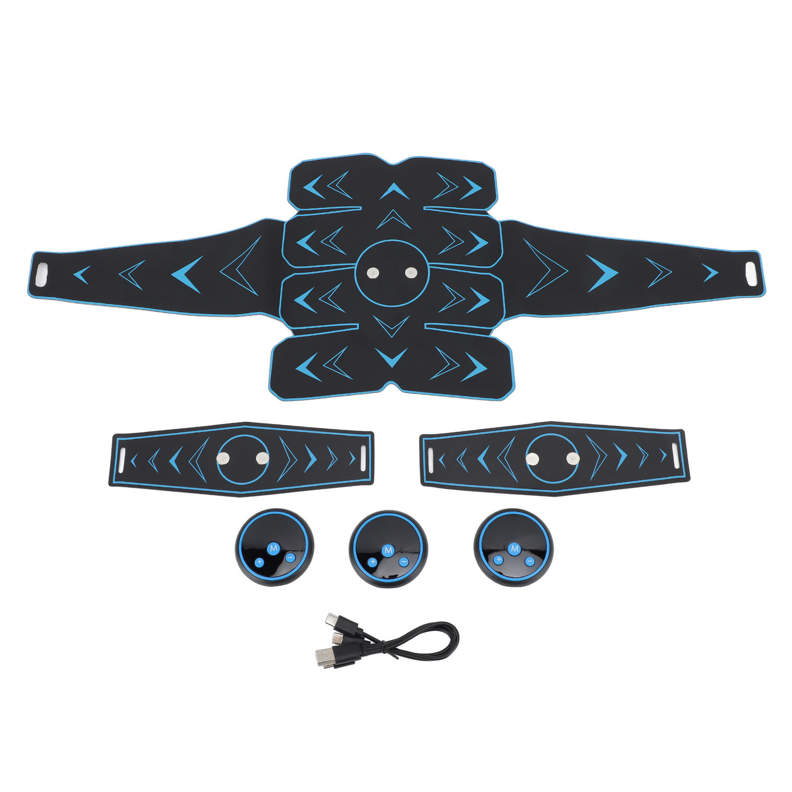 Пояс для пресса, тоник для мышц, 8 режимов, 15 уровней, портативное USB-перезаряжаемое оборудование для тренировки пресса для живота, рук, ног