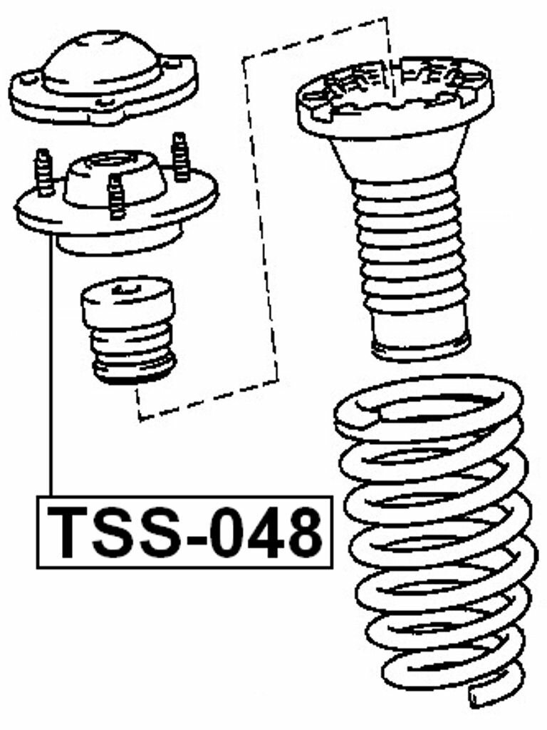 Опора заднего амортизатора TOYOTA, LEXUS TSS-048 FEBEST.