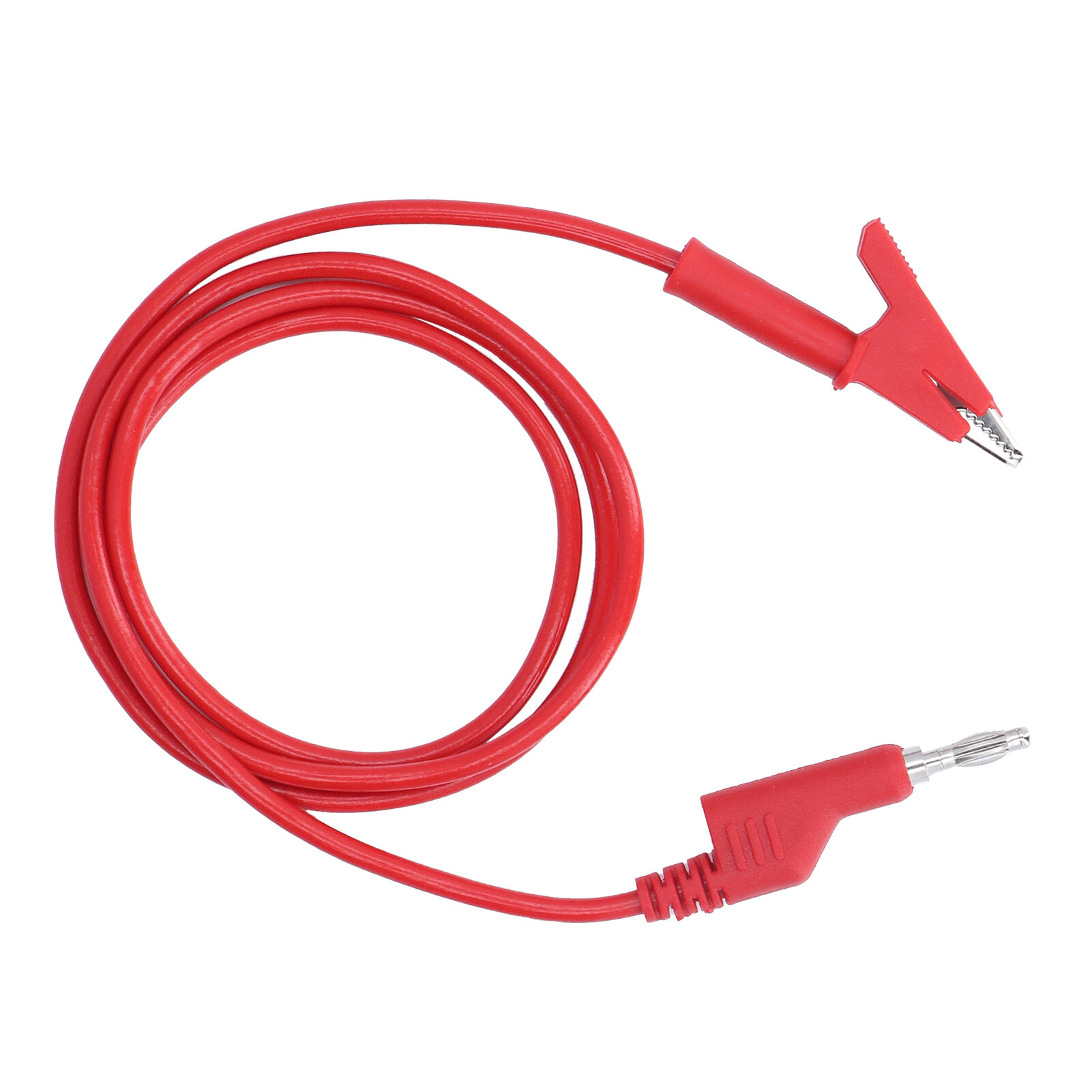 Тестовые провода с зажимом типа «крокодил» Гибкий провод с разъемом типа «банан» для электрических испытаний J.70035‑1 4 ммКрасный
