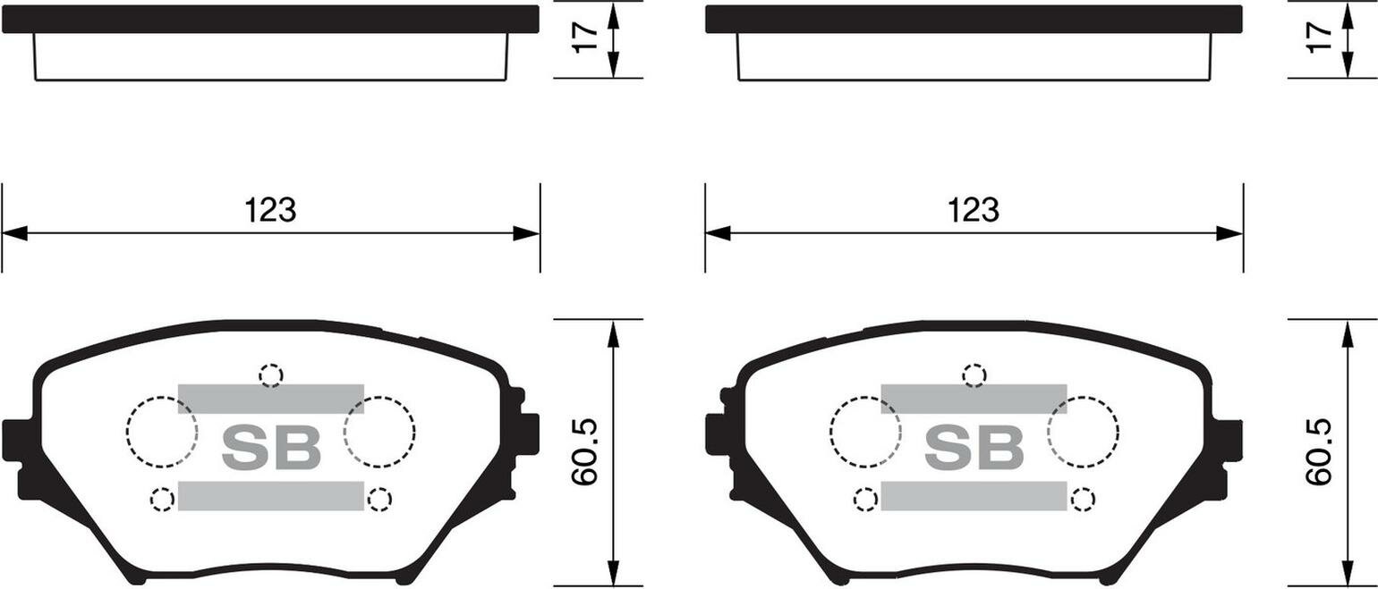 Колодки тормозные перед. для автомобилей Sangsin Brake SP1233