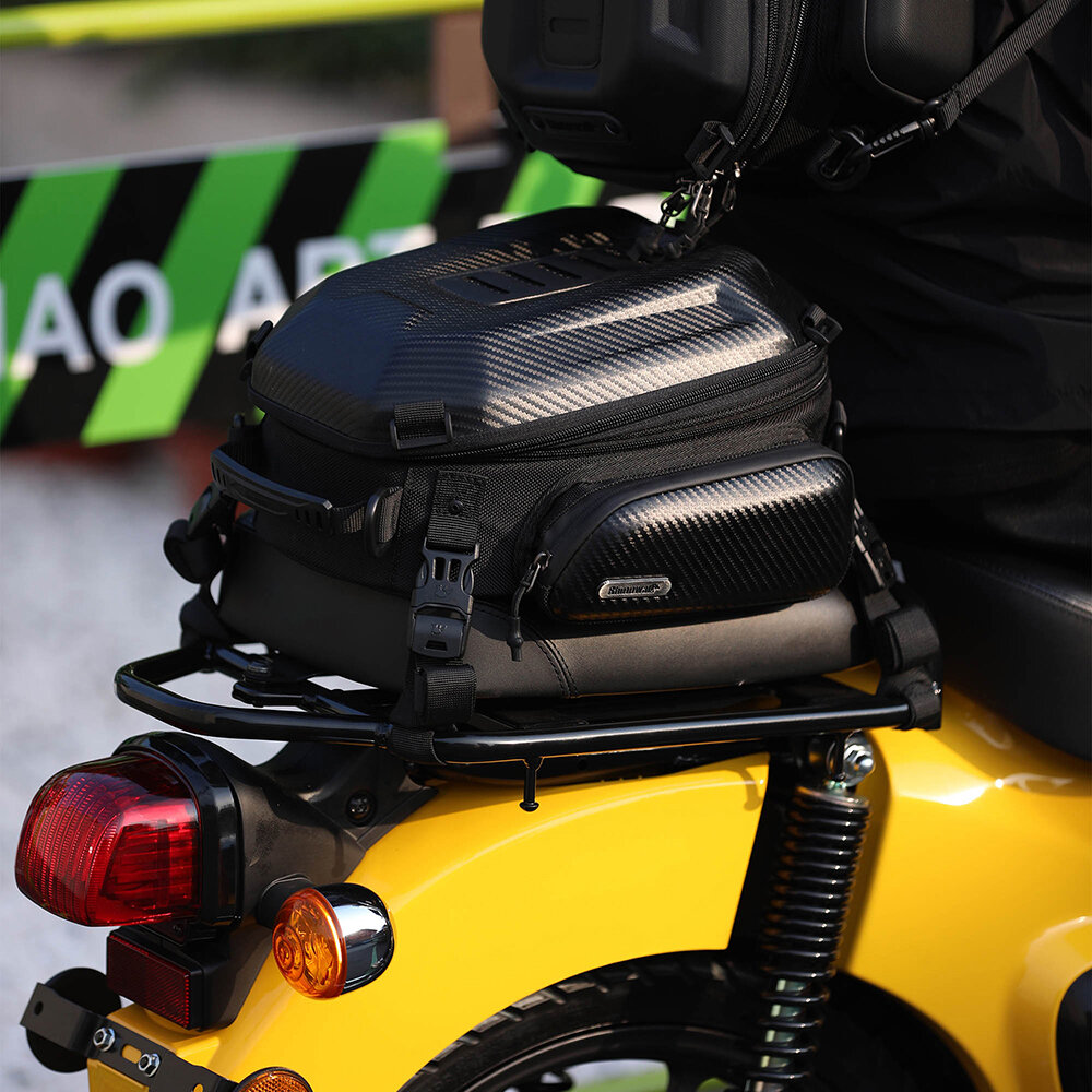Расширяемая сумка для заднего сиденья мотоцикла 12-18 л Большая вместимость сумка для мотоцикла Универсальная сумка для езды на мотоцикле Сумка для хранения инструментов для мотоцикла Сумка для заднего сиденья