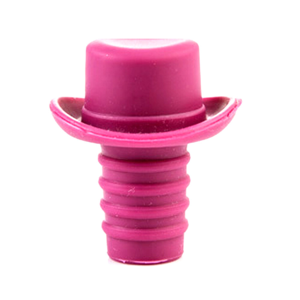 A1939 Силиконовая маленькая пивная шляпная бутылка вина стопора из пробки стопора для бутылочных шляп (красное вино)