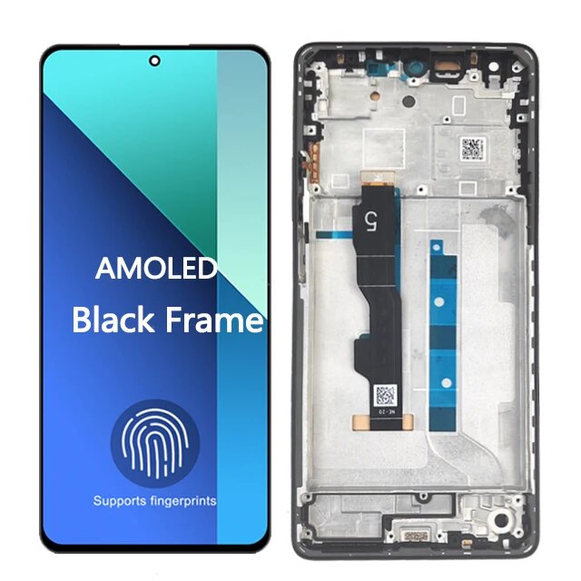6,67-дюймовый AMOLED-дисплей для Xiaomi Redmi Note 13 5G, ЖК-дисплей, 5G AMOLED Black Fram