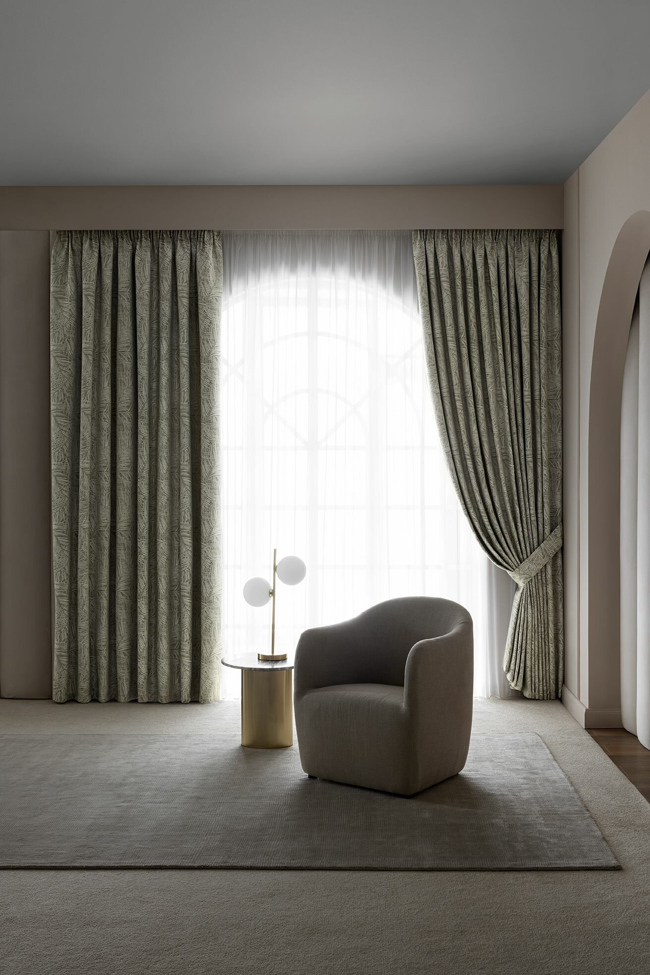 Togas Шторы для комнаты с подхватами "Филардо" жаккард, 300 высота на 260 ширина - 2 шт, подхваты - 2 шт