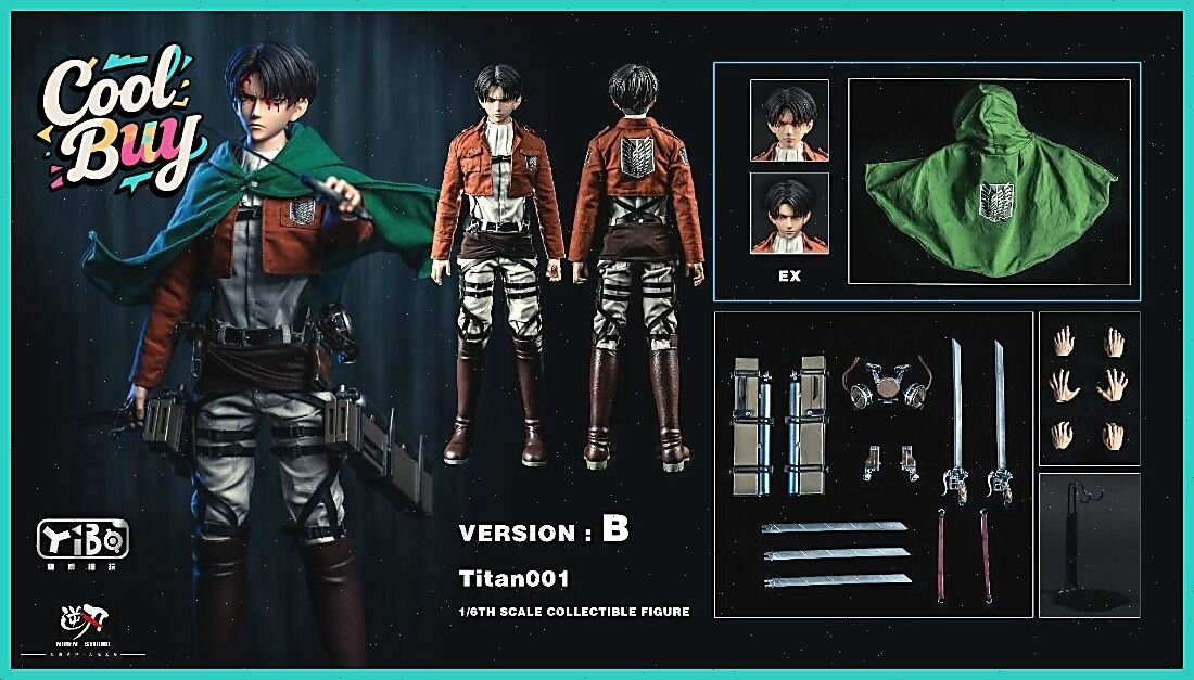 YIBOTOYS & Niren Studio 1/6 Attack on Titan Rivai Akkaman фигурка, Action Figure YB-R2013B