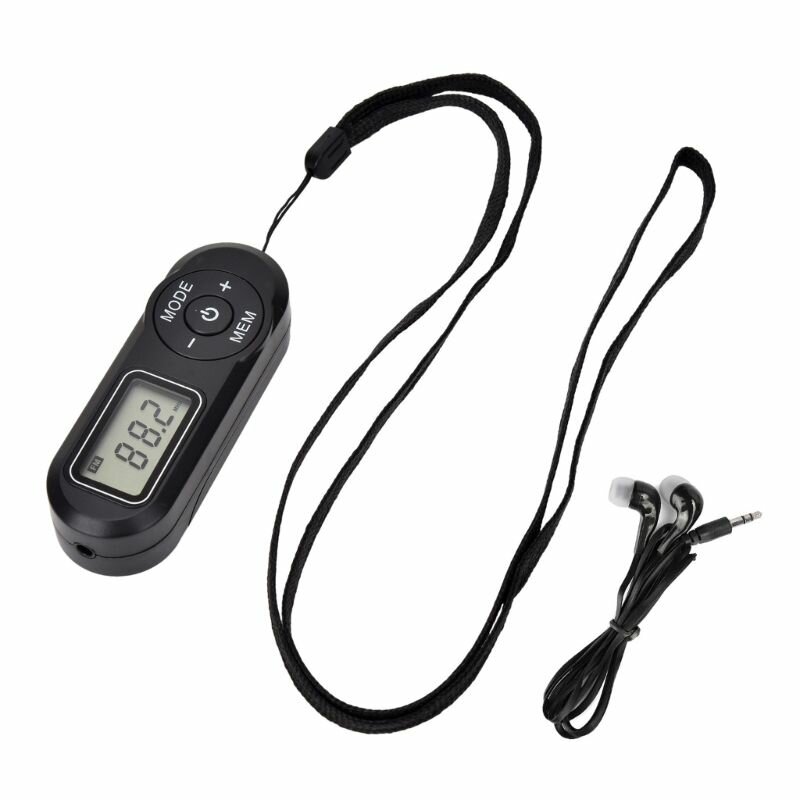 Карманный радиоприемник Mini FM для пожилых людей на шнурке-с наушниками