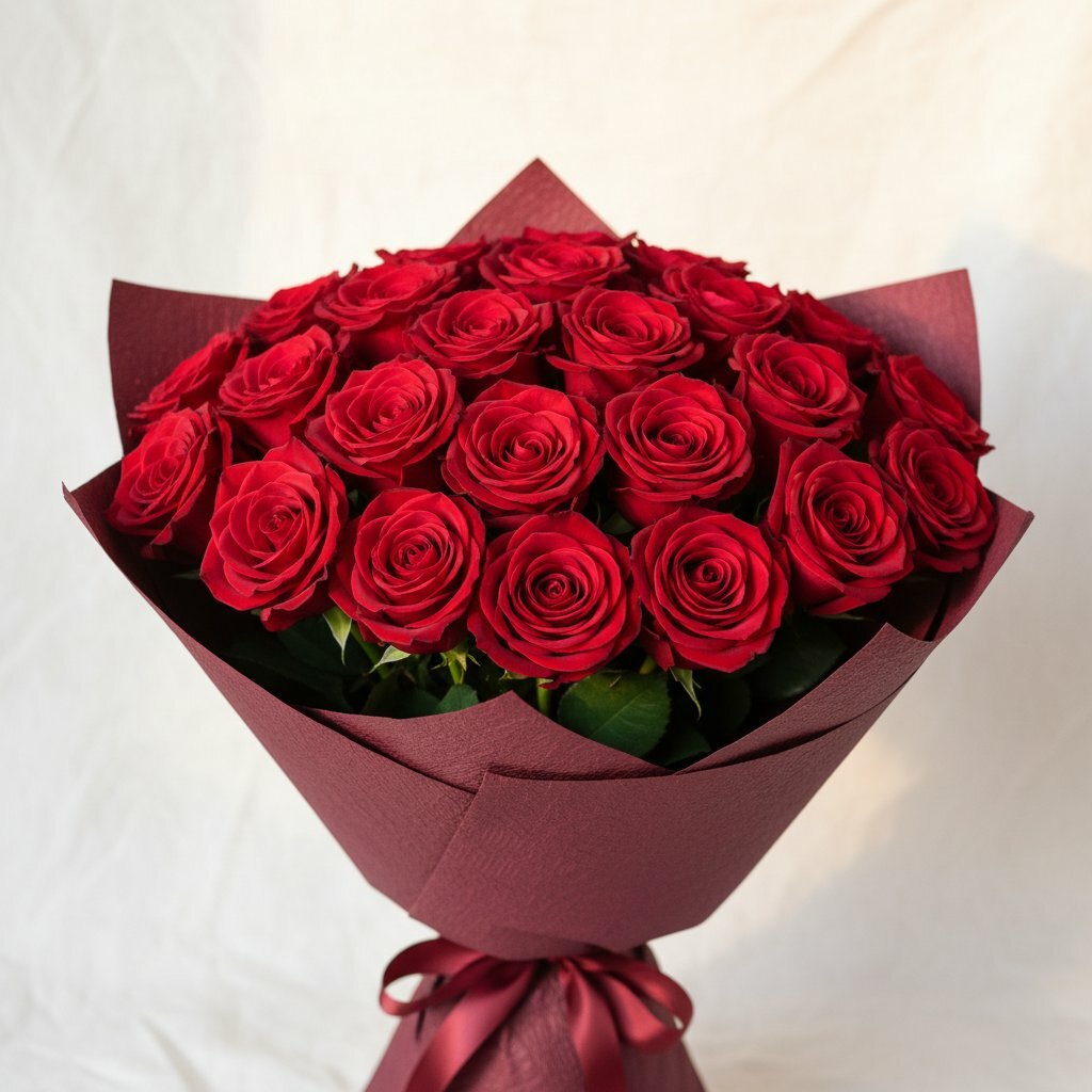 Букет из красных роз 29 шт, красивый букет цветов, шикарный, премиум цветы, премиум букет