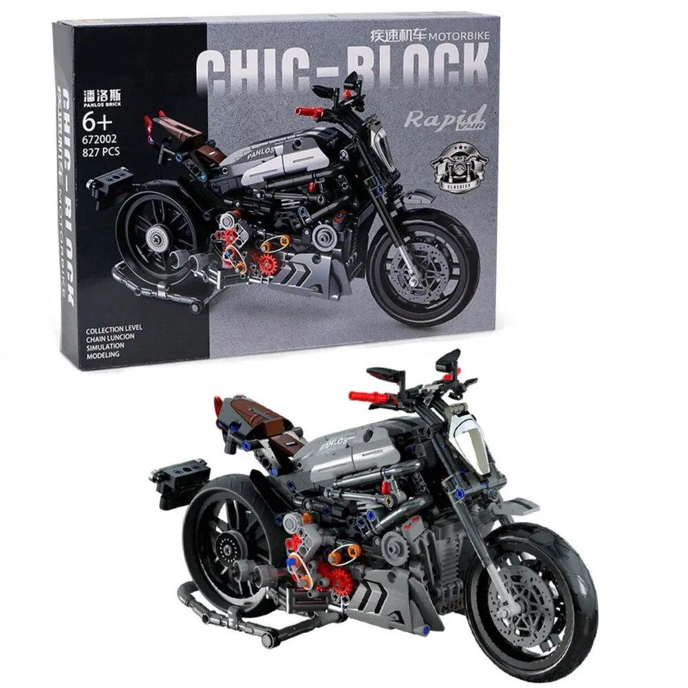 Конструктор CHIC-BLOCK Техник Мотоцикл Ducati Devil 827 деталей Сопоставим с Technic