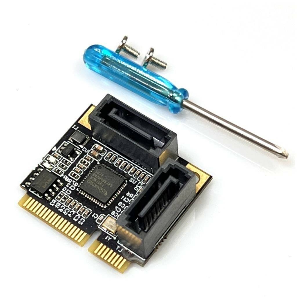 Адаптер Mini PCI-E для двух портов SATA 3.0