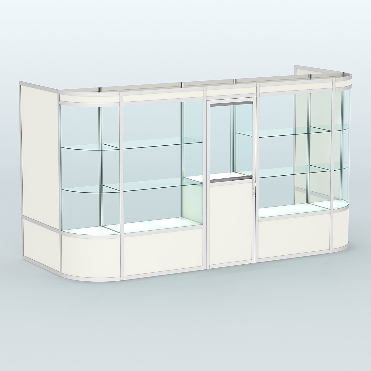 Павильон из профиля пристенный №12а (5,50 кв. м), Белый