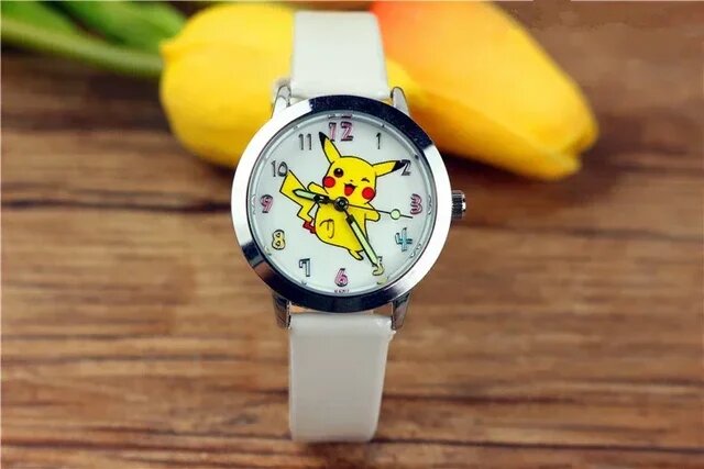 Кварцевые часы Pokémon Pikachu для детей, мальчиков и девочек, плюшевая игрушка Пикачу, рождественский подарок.
