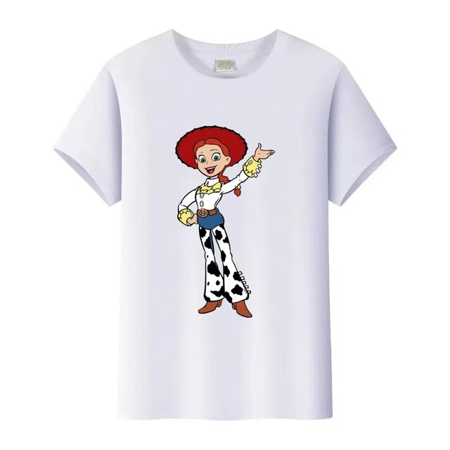 Милая детская футболка с рисунком из мультфильма «История игрушек» от Disney, женская футболка с коротким рукавом, мужская футболка, семейная футболка для девочек, женская футболка.