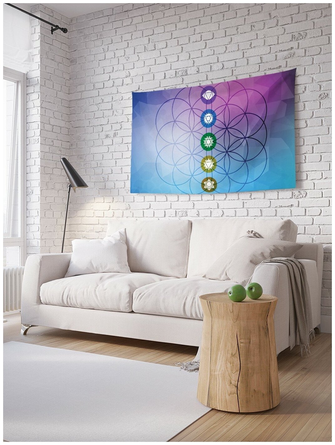 Горизонтальное фотопанно JoyArty на стену "Семь чакр", 150x200 см