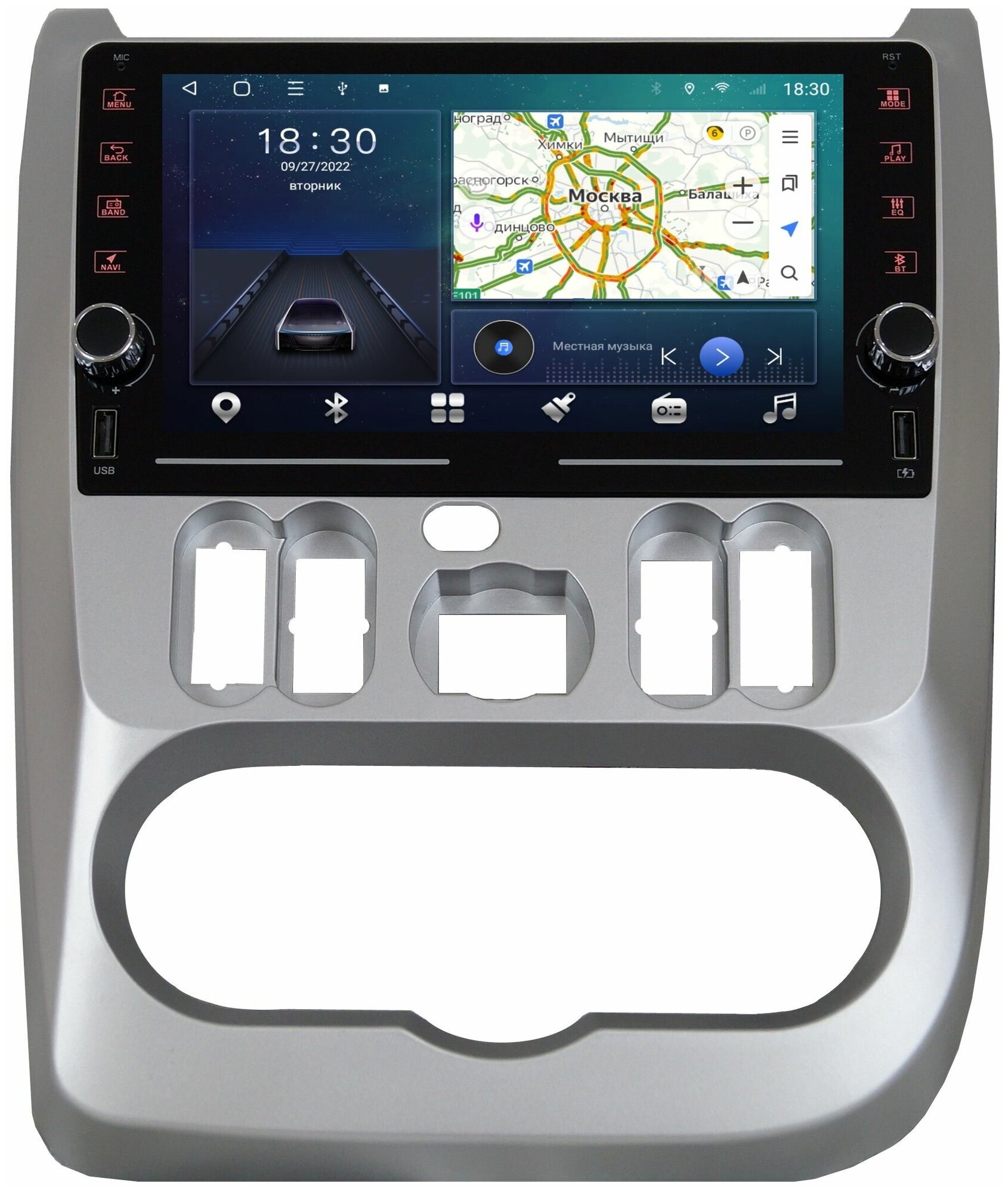 Магнитола Epic K9 подходит для Renault Logan, Sandero 2009-2015, LADA Largus с Android 14 - 8 ядер - CarPlay - QLED экран - DSP процессор - 4G(Sim)