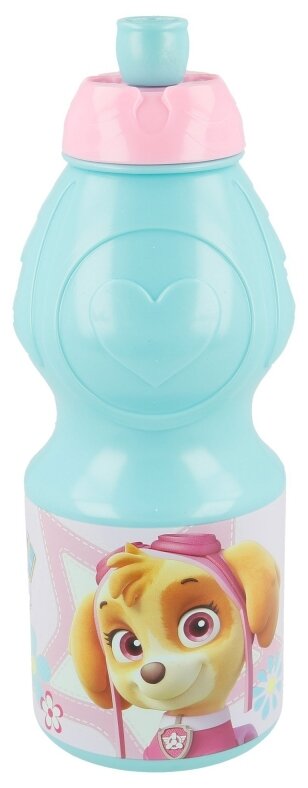 Бутылка пластиковая (спортивная, фигурная, 400 мл). Щенячий патруль. Девочки
