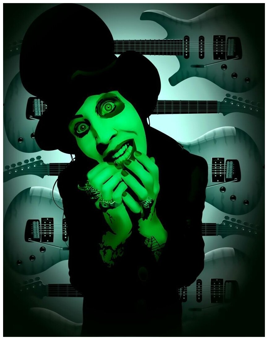 Плакат, постер Marilyn Manson. Мерлин Менсон на бумаге, размер 21х30см
