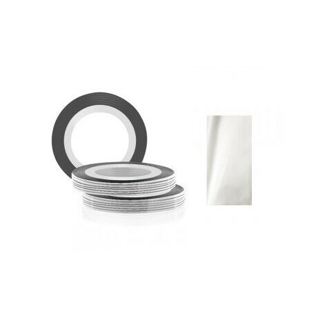 Jessnail Фольга для дизайна ногтей, №04 в рулоне 20м*0,8мм, белый