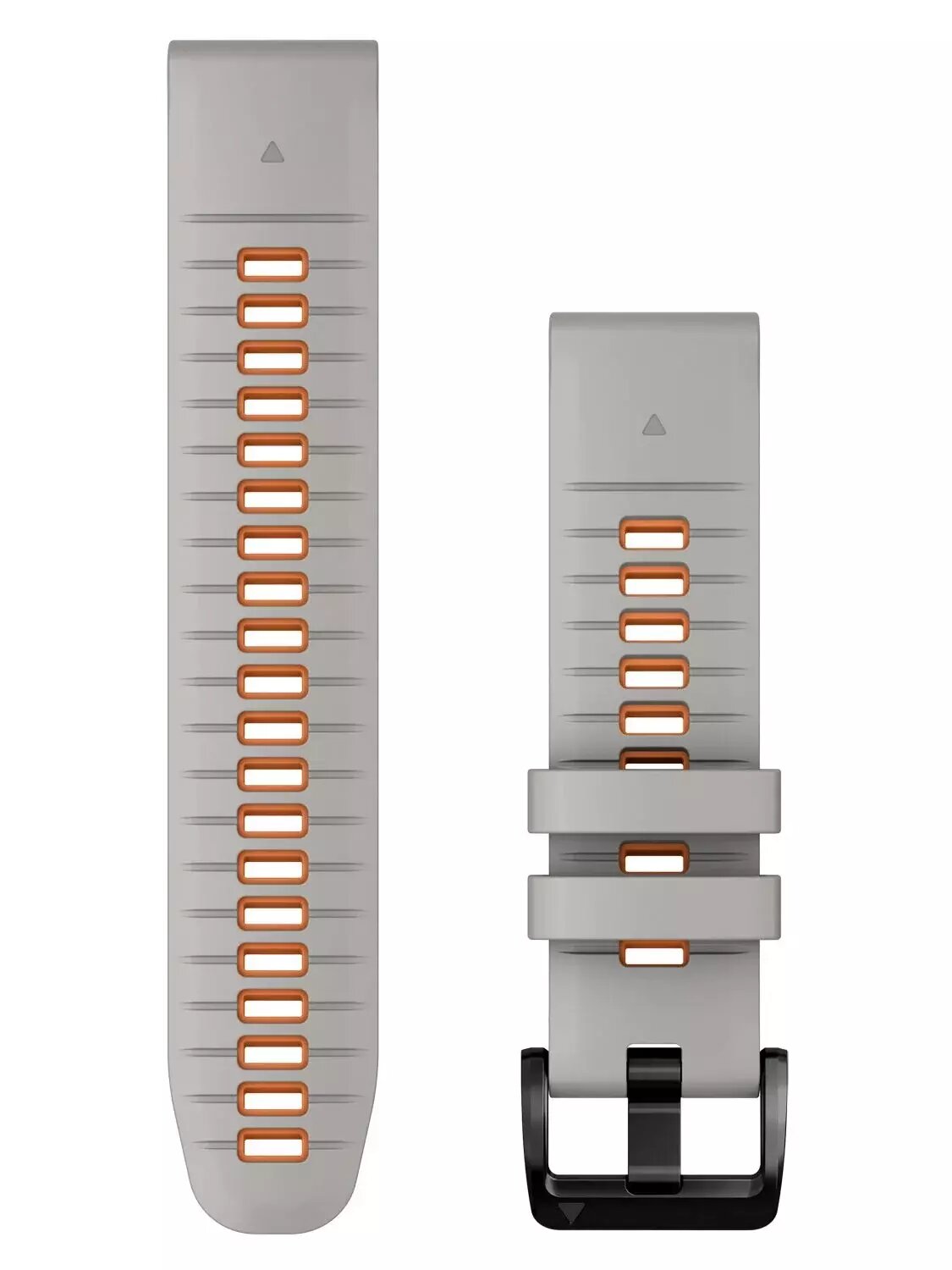 Ремешок сменный Garmin QuickFit 22 мм Fog Gray/Ember Orange силиконовый 010-13280-02 серо-оранжевый