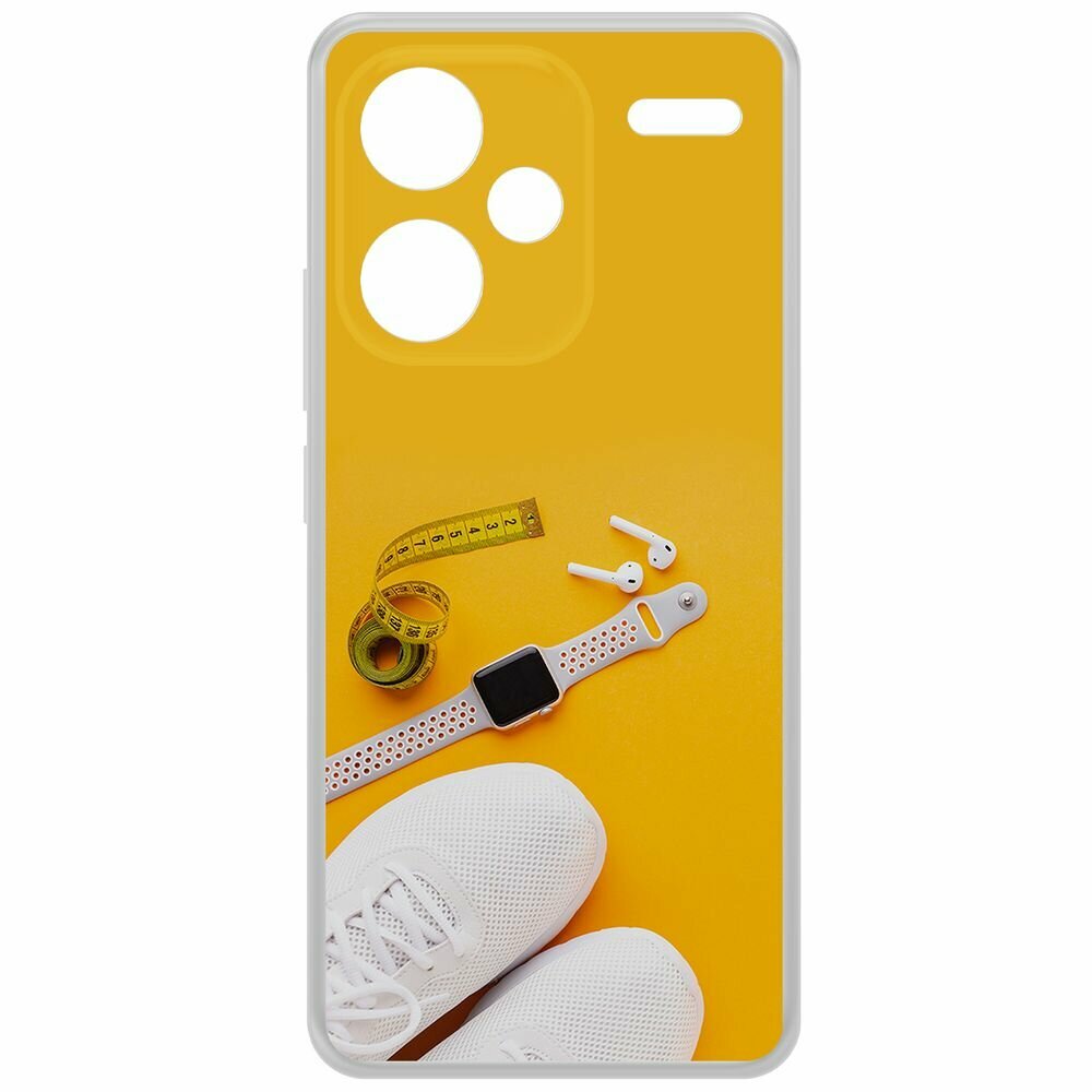 Чехол-накладка Krutoff Clear Case Кроссовки женские Фитнес для Xiaomi Redmi Note 13 Pro+ 5G