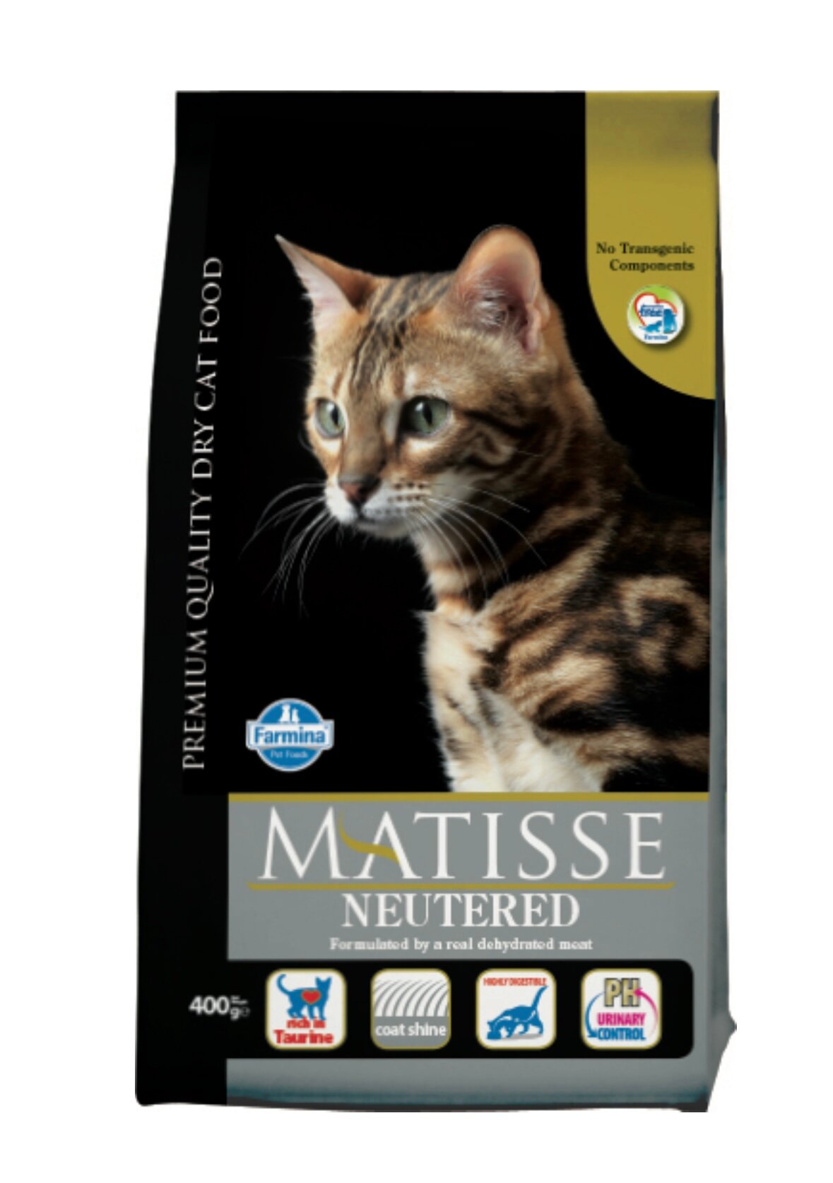 Корм сухой Farmina Matisse Neutered Chicken для кастрированных и стерилизованных кошек с курицей, 400г