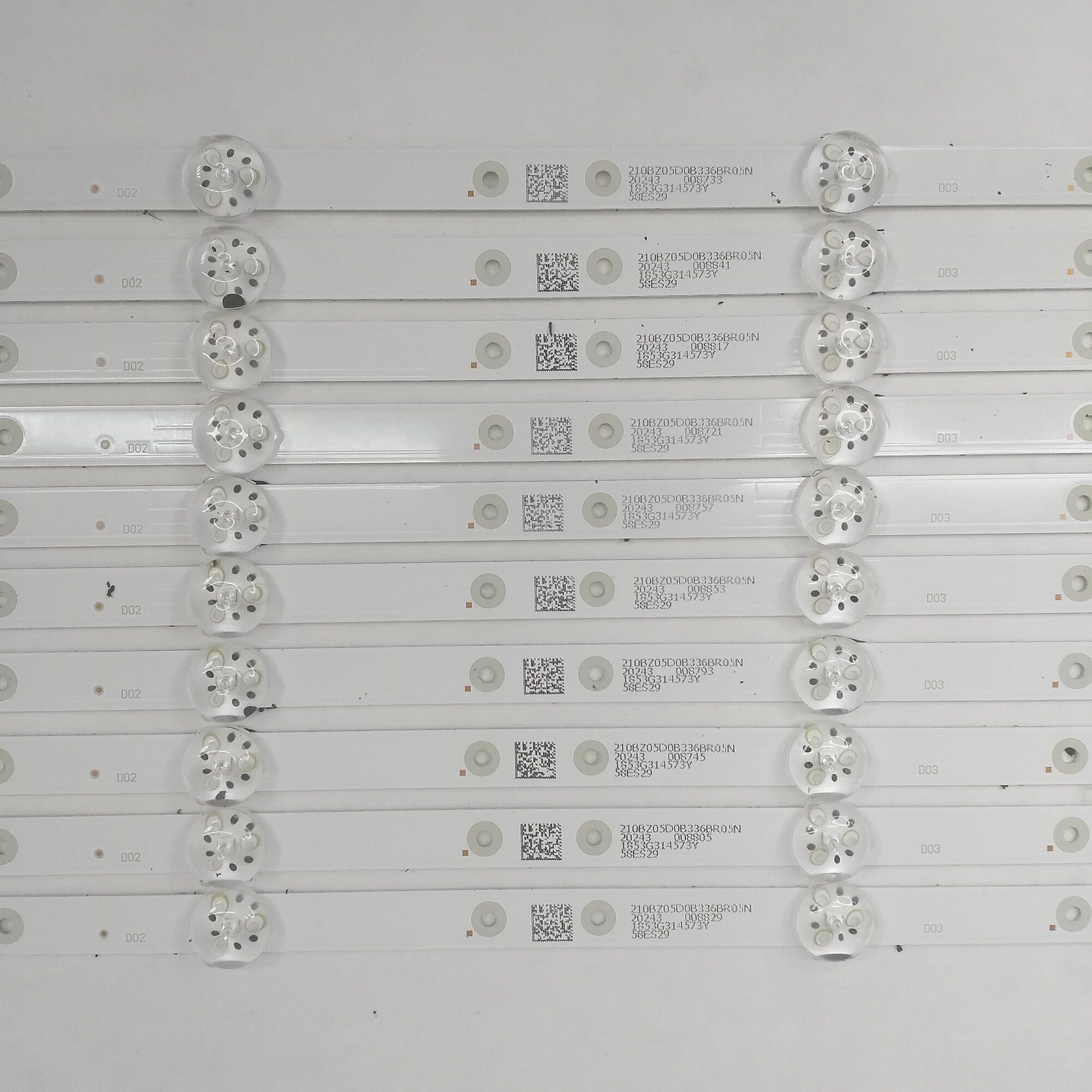 Подсветка (07-58ES29-3030-0D35-5X10-190828) для PHILIPS 58PUS7605/60 (Комплект 10 шт.) Б/У с разбора