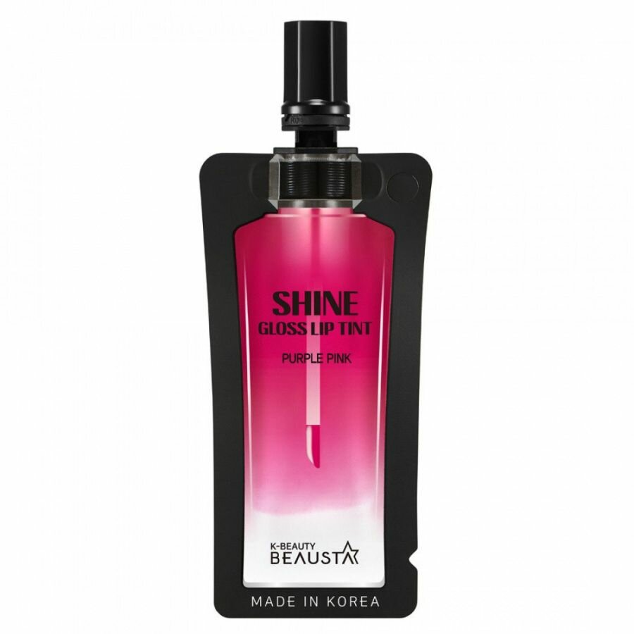 Beausta Тинт для губ / Shine Gloss Lip tint #2 Purple Pink, пурпурно-розовый, 4 мл
