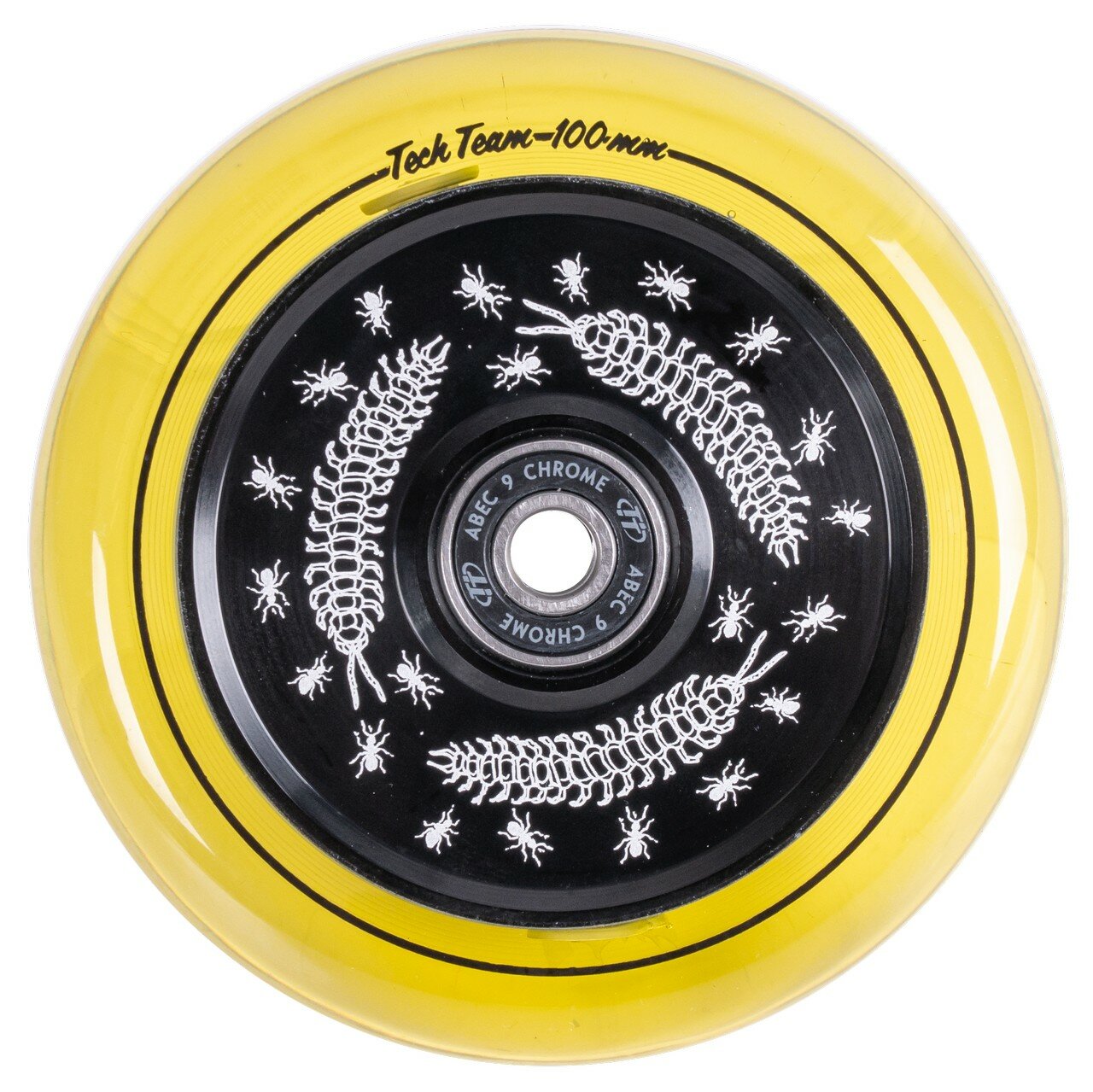 Колесо для трюкового самоката Tech Team TT 100 мм. Hollow Yellow