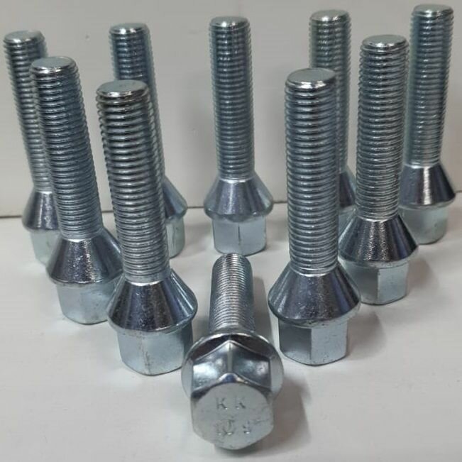 Болт колёсный 12x1,5x45, конус,10 штук