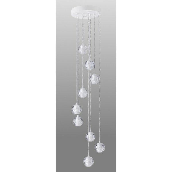 Люстра каскадная Crystal Lux GASPAR SP9 D300 WHITE G9 3*3W Белый