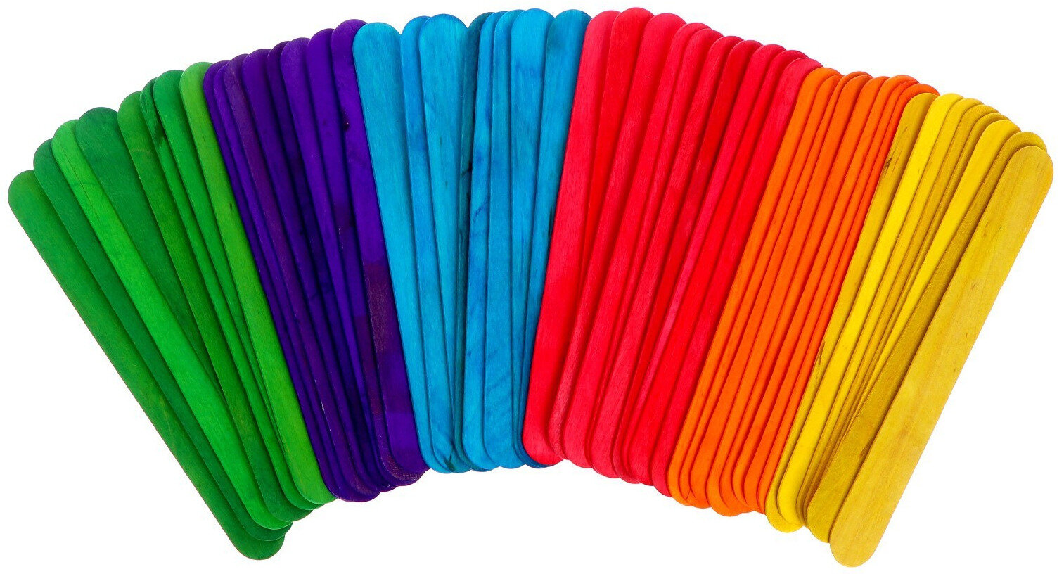 Деревянные цветные "Счётные палочки" большие для обучения счету, учимся считать, дидактический счетный материал, 50 элементов, длина 15 см